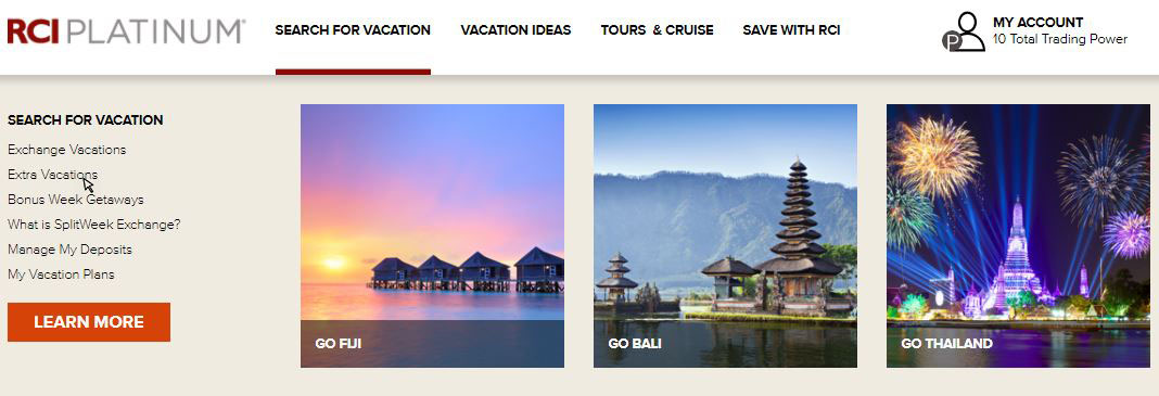 Extra Vacations | RCI Help | RCI.com