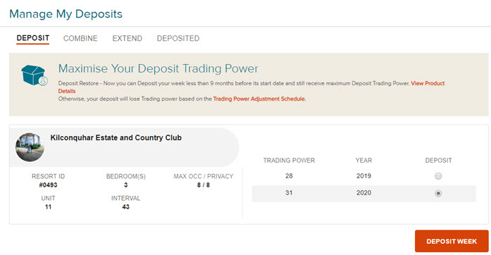 How to deposit my week | RCI Help | RCI.com