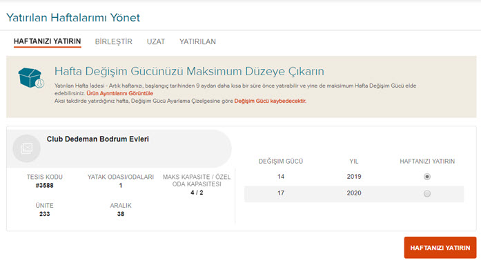 Haftamı yatırma | RCI Yardım | RCI.com